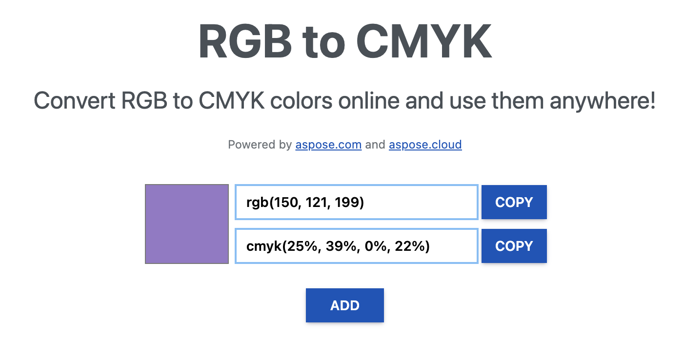Converter RGB em CMYK grátis online | Conversor RGB para CMYK