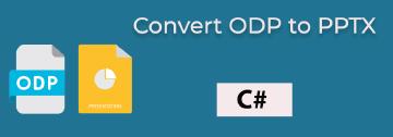 Convert ODP to PPTX in C# | Transform ODP Slides