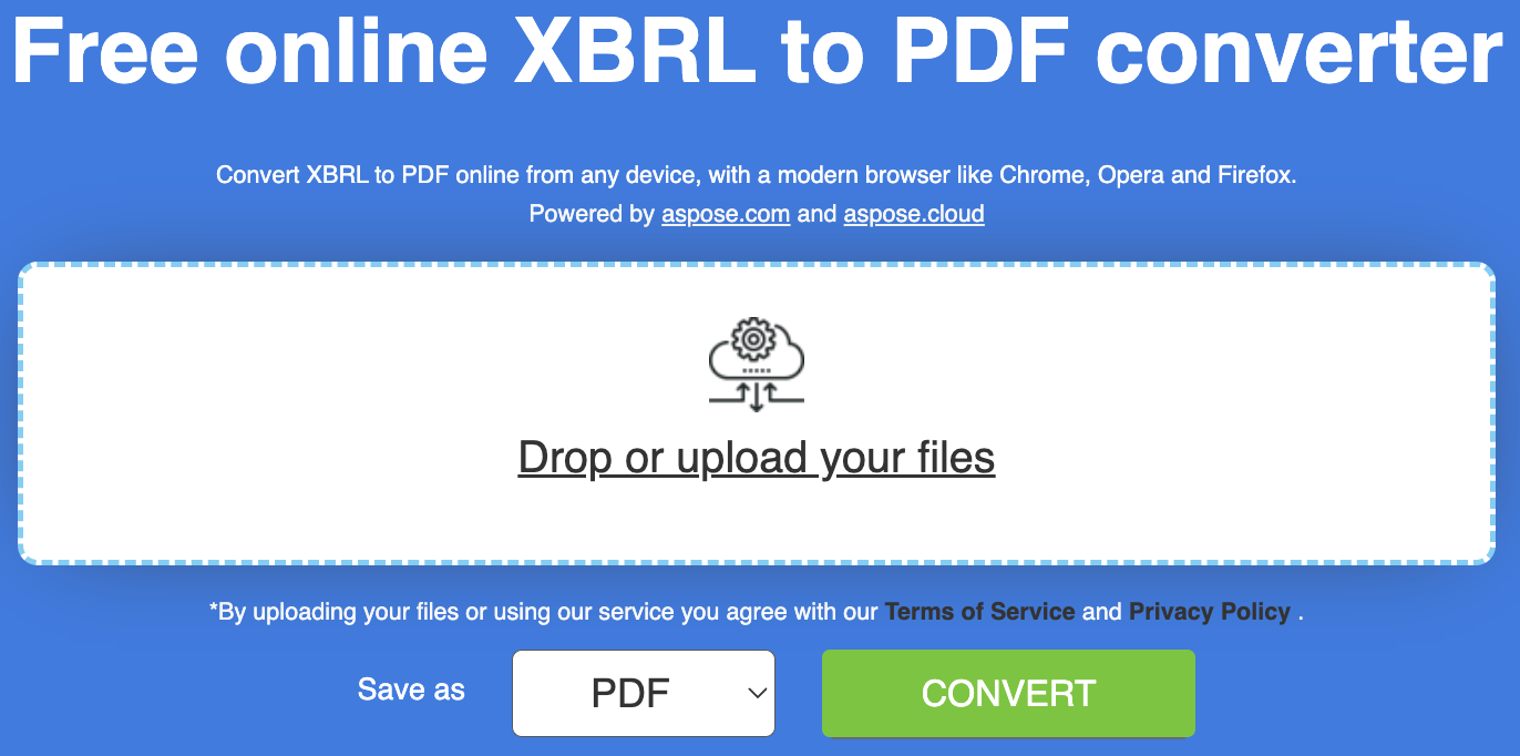 Convert XBRL to PDF Online for Free | Fast & Secure XBRL Converter